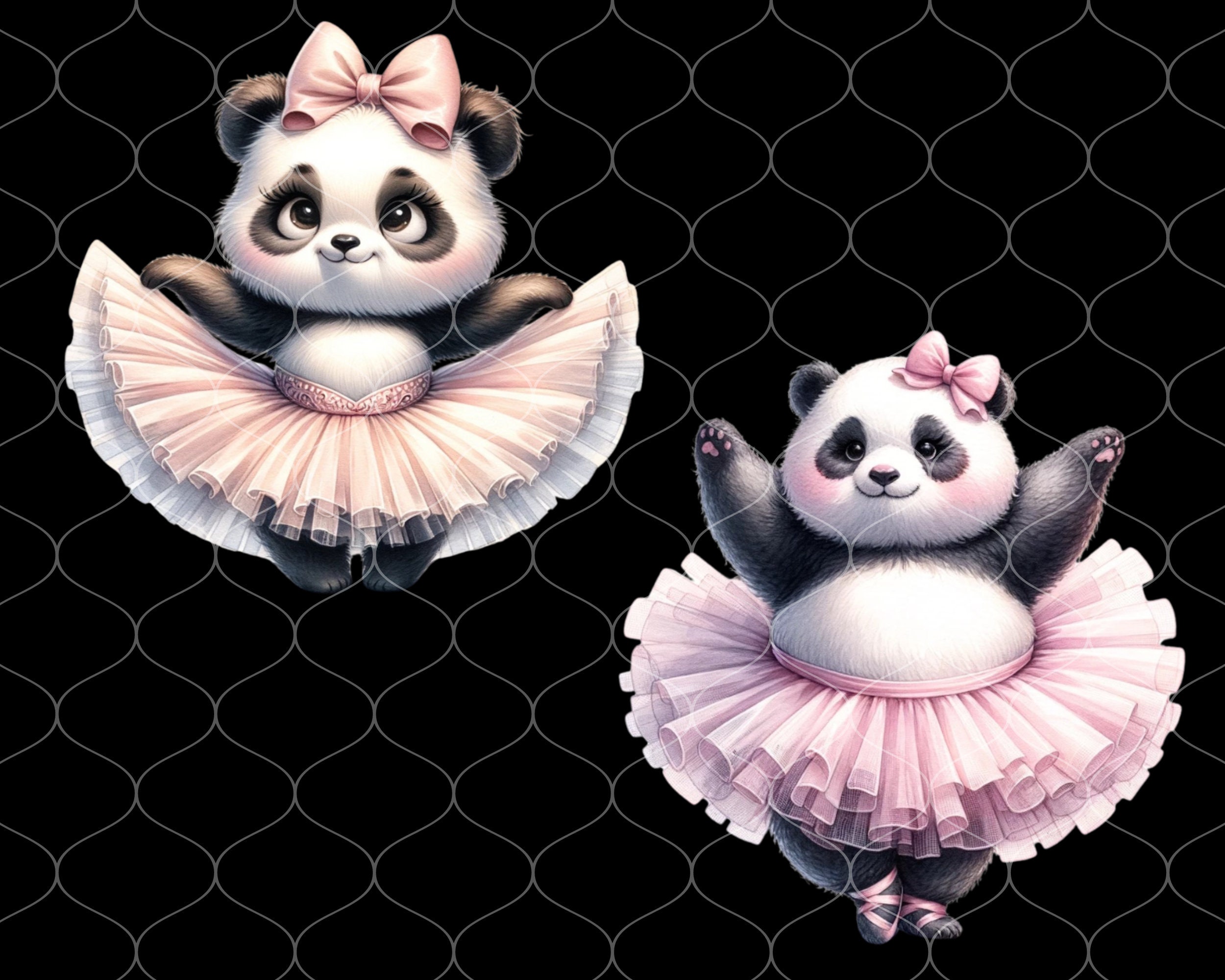 Cute Panda Ballerina, 22 PNG, Ballerina Clipart, Pink Ballerina Png ...
