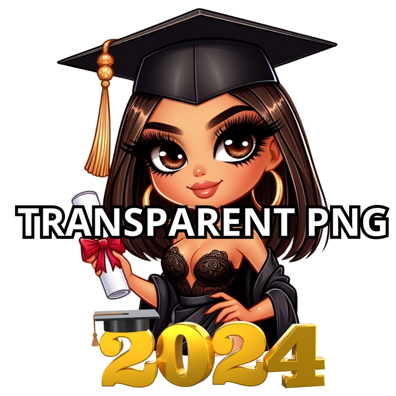 Chibi Beautiful Girl Graduation Png,transparent PNG, Class of 2024 Png ...