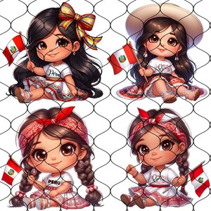 Cute Chibi Peruvian Baby Girl Png, 20 PNG, Proud Peruvian, Peruvian ...