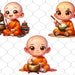 Chibi Cute Monk, 20 TRANSPARENT PNG, Monk Clipart, Buddha Png ...