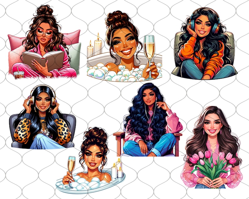 Latina Self Love & Care, 55 PNG, Self Love Clipart, Self Care Png ...