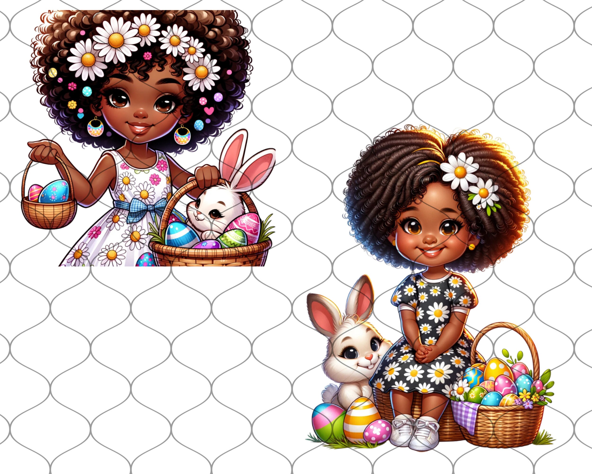 Easter Cute Black Girl Png, 26 PNG, Easter Clipart, Black Girl Clipart ...