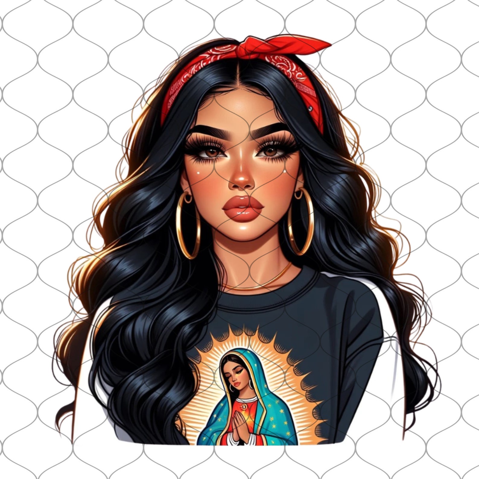 10 Latina Png, Hoodie Virgin Mary, Beautiful Chicana Woman, Latina ...