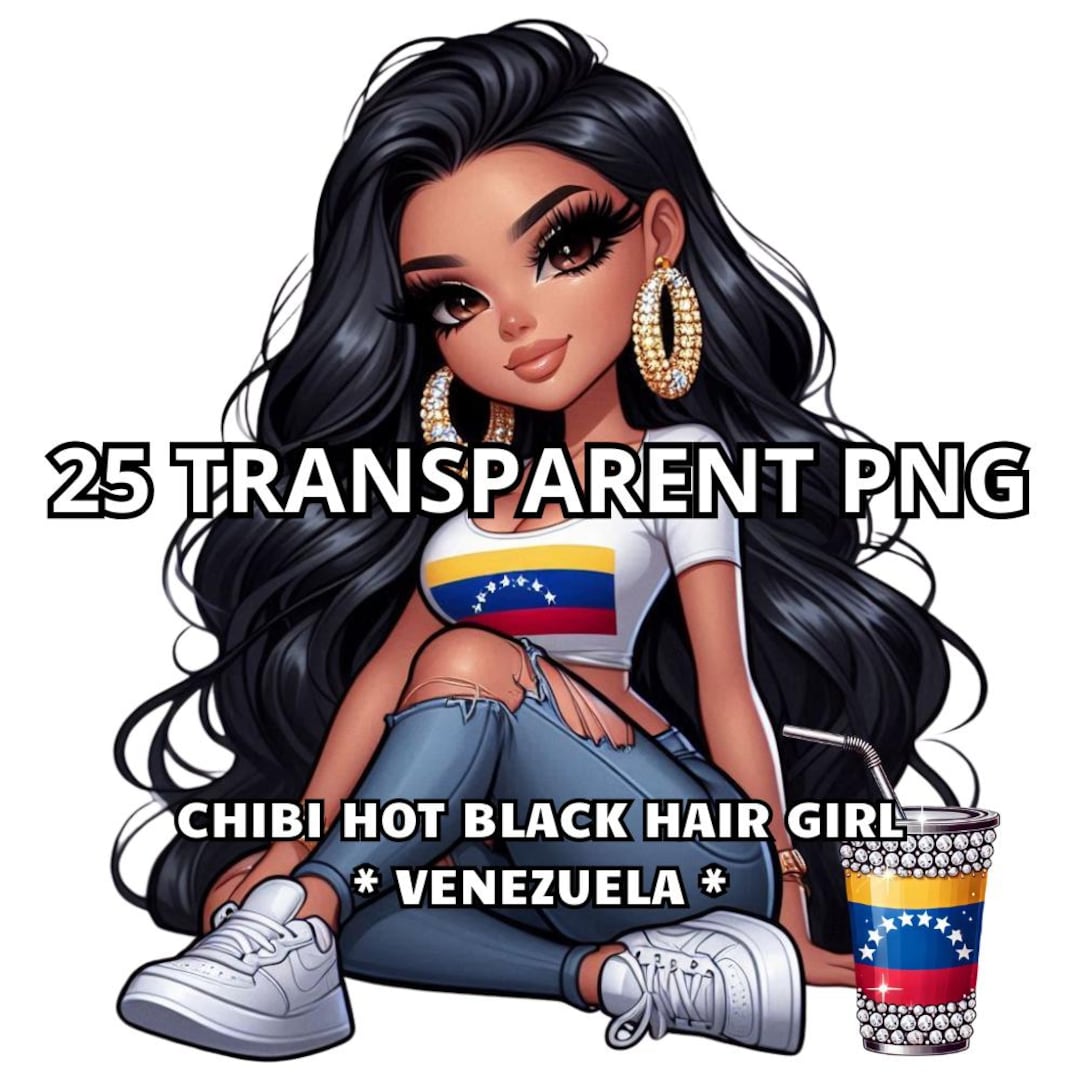 25 Chibi Hot Black Hair Girl - Venezuela, Gorgeous Venezolana ...