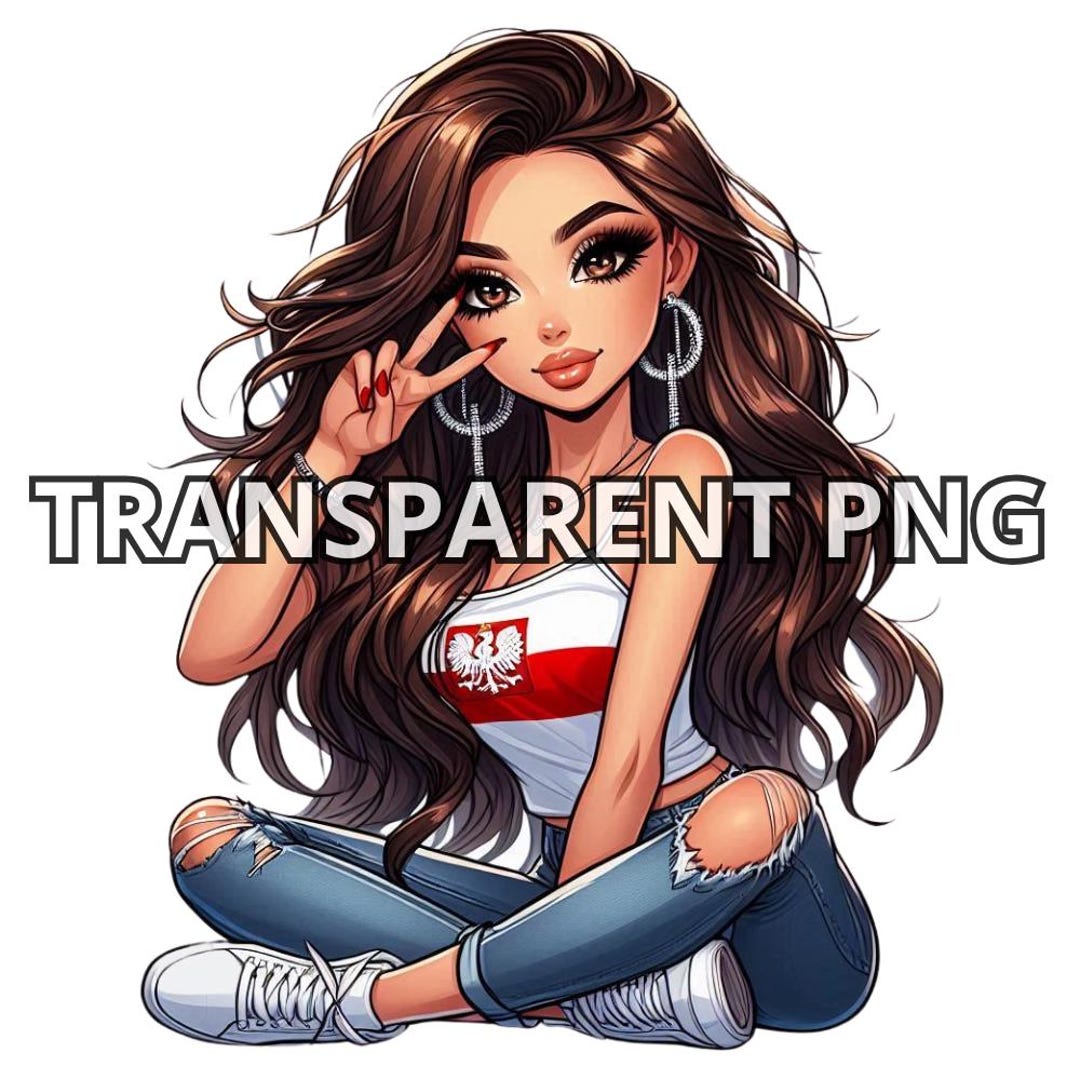 Gorgeous Polish Chibi Girl Png, TRANSPARENT PNG, Polish Girl Png ...