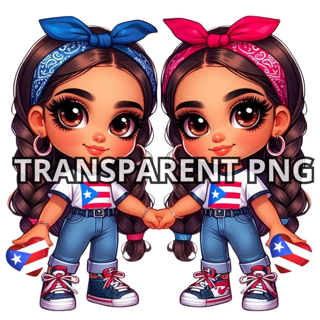Chibi Cute Puerto Rican Baby Girls, Puerto Rican Besties, Puerto Rican ...