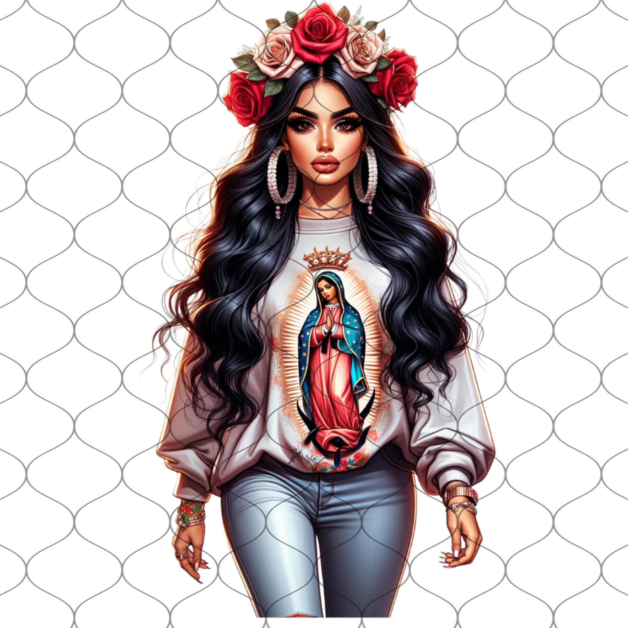 25 Latina Png, Hoodie Virgin Mary, Beautiful Chicana Woman, Latina ...
