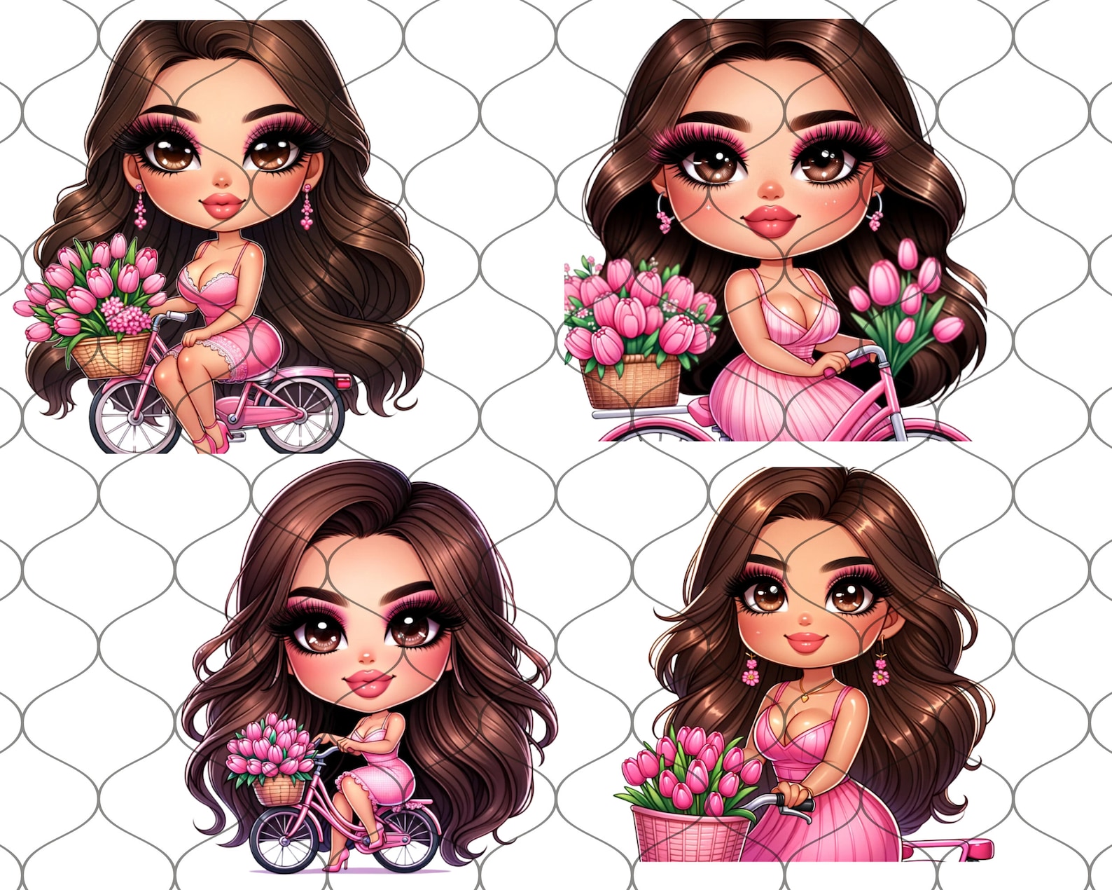 Chibi Spring Latina, 21 PNG, Chibi Hispanic Woman, Chibi Dolls Png ...