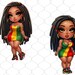Chibi Rasta Beauty, 20 PNG, Curvy Chibi African American Woman,hot ...