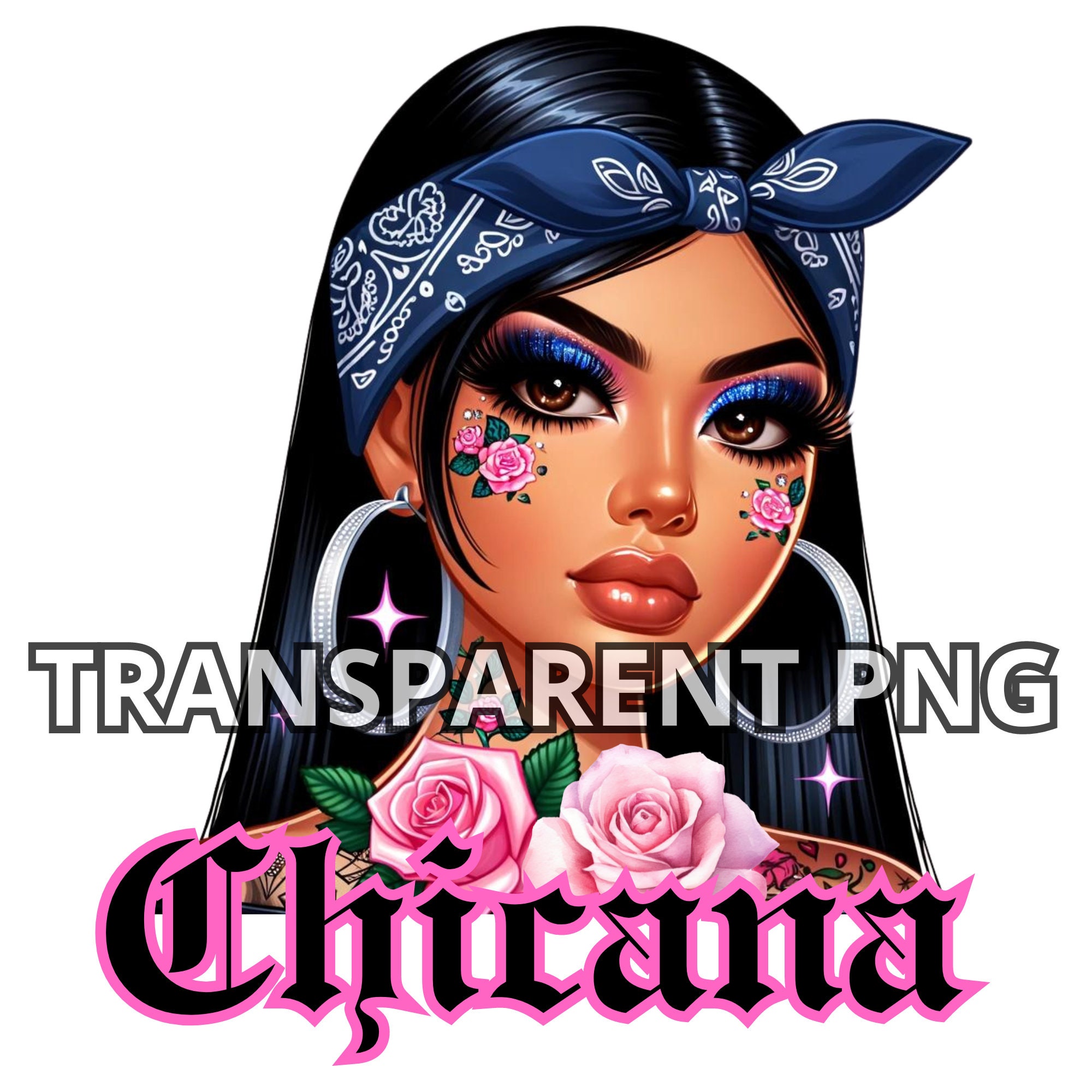 Chicana Clipart, TRANSPARENT PNG, Chicano Woman Png, Latina Woman Png ...