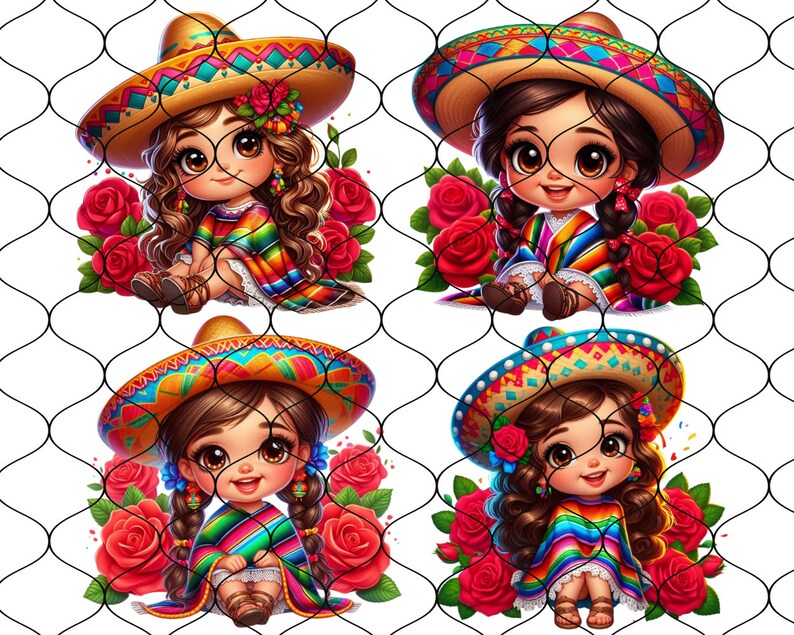 Cute Chibi Mexican Baby Girl Png, 30 Png, Latina Princess Clipart ...