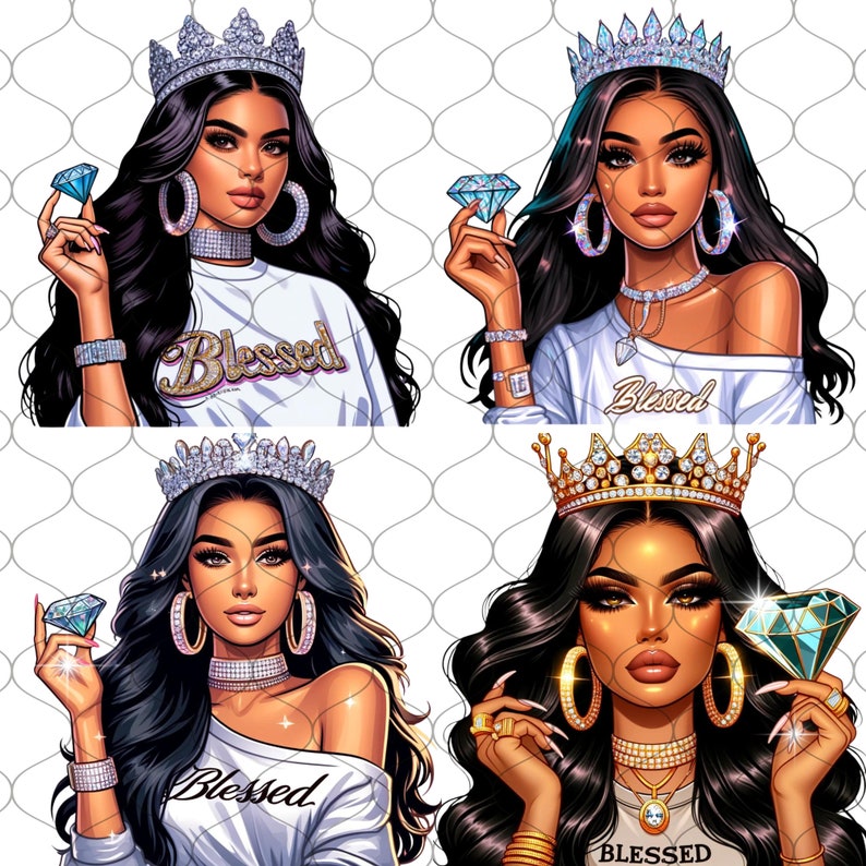 Blessed Queen Png, 15 TRANSPARENT PNG, Chicano Woman Png, Latina Woman ...