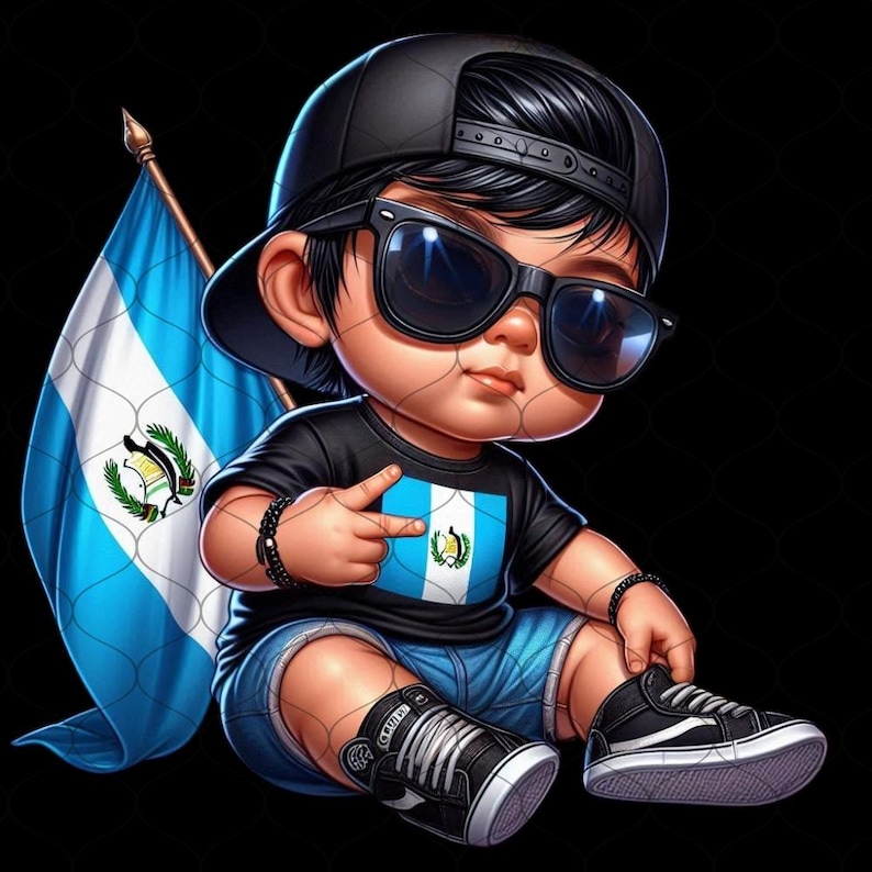 Chibi Cute Guatemalan Baby Boy Clipart, TRANSPARENT PNG, Guatemalan Boy ...
