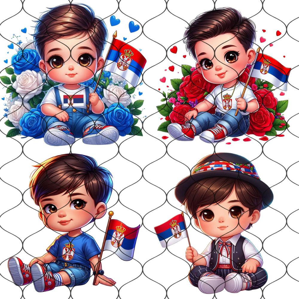 Chibi Cute Serbian Baby Boy Png, 25 Png, Serbia Png, Serbian Boy ...