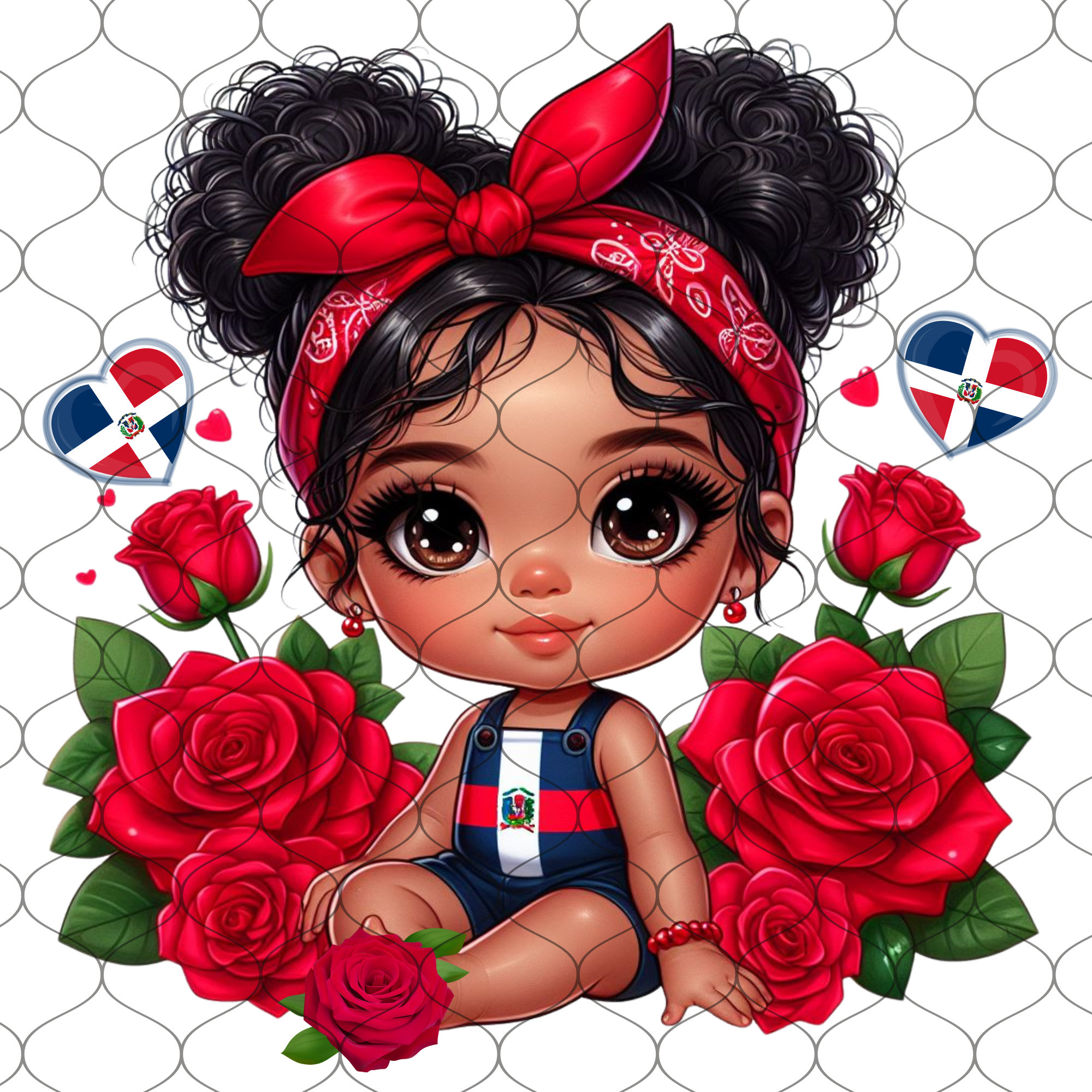 Chibi Cute Dominican Baby Girl Png, 15 Png, Dominican Republic, Chibi ...
