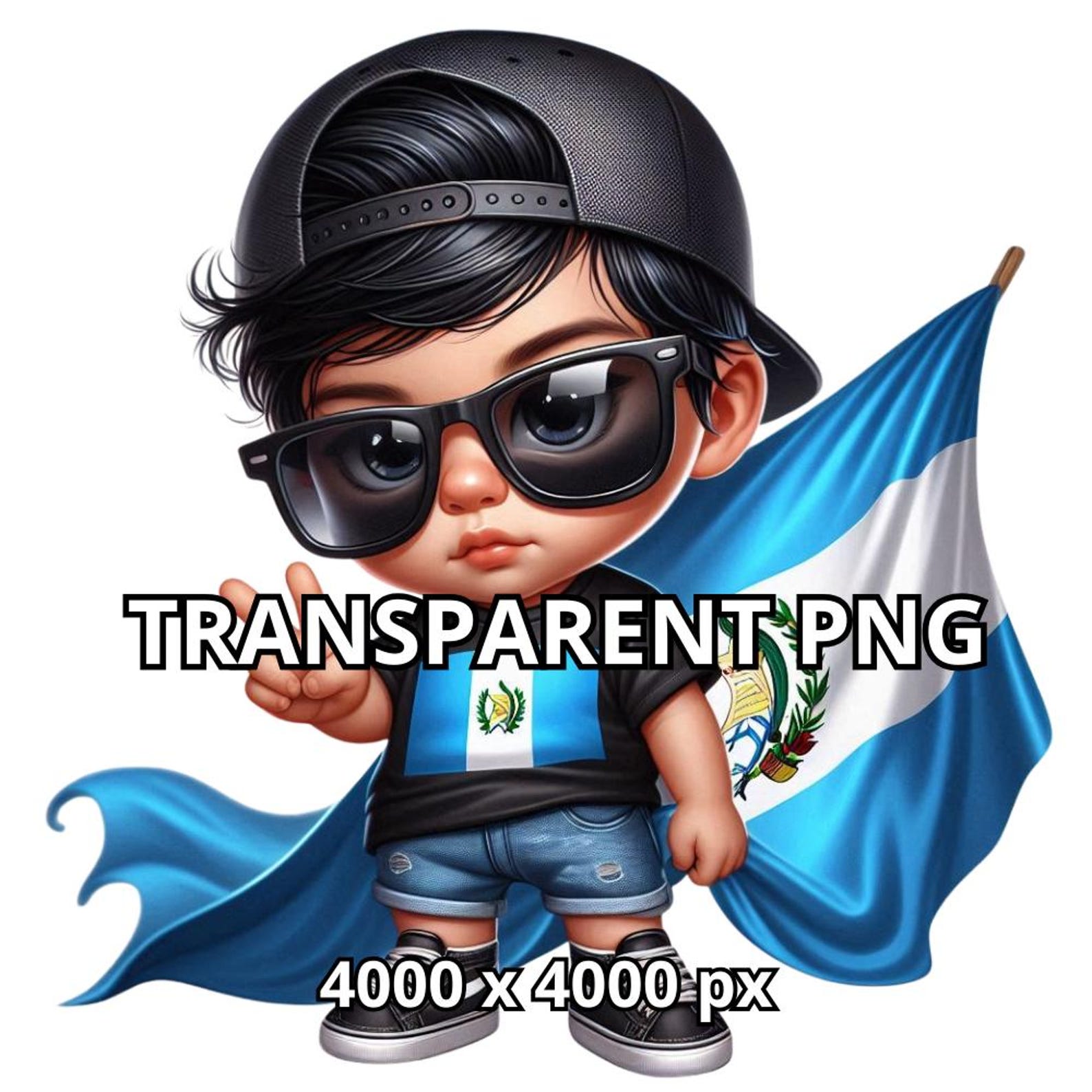 Chibi Cute Guatemalan Baby Boy Clipart, TRANSPARENT PNG, Guatemalan Boy ...