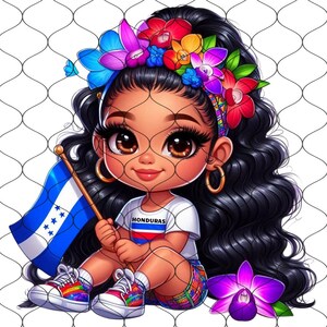 Chibi Super Cute Honduran Baby Girl Png, 25 Png, Honduras Girl Png ...