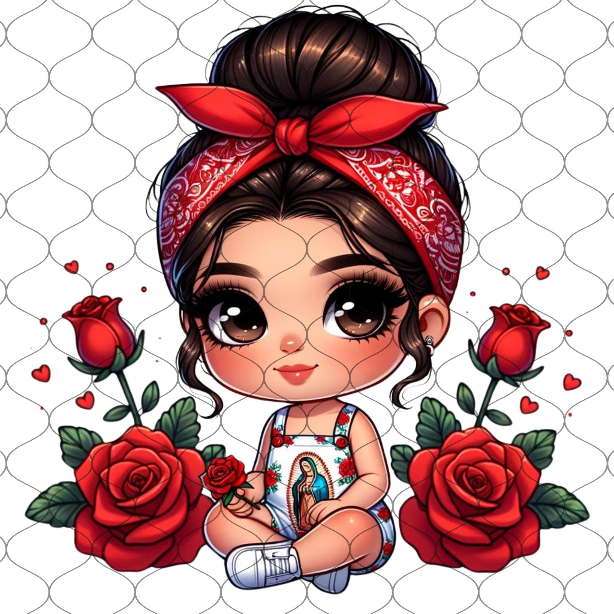 Chibi Cute Latina Baby Girl Png, 12 Png, Latina Princess Clipart ...