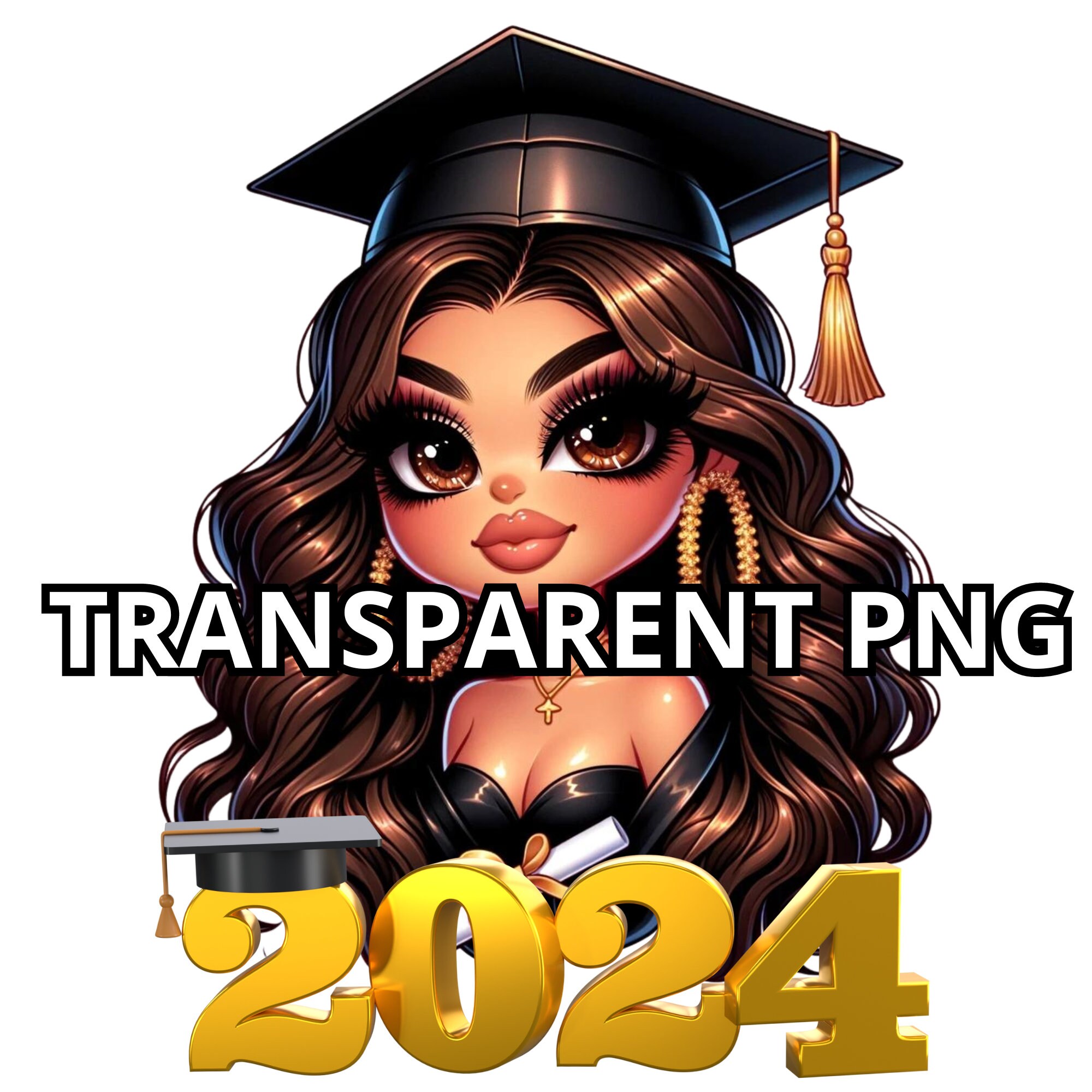 Chibi Beautiful Girl Graduation Png,transparent PNG, Class of 2024 Png ...