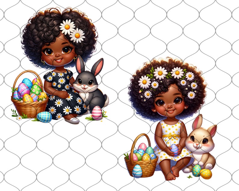 Easter Cute Black Girl Png, 26 PNG, Easter Clipart, Black Girl Clipart ...