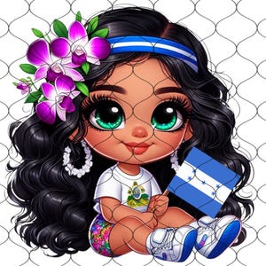 Chibi Super Cute Honduran Baby Girl Png, 25 Png, Honduras Girl Png ...