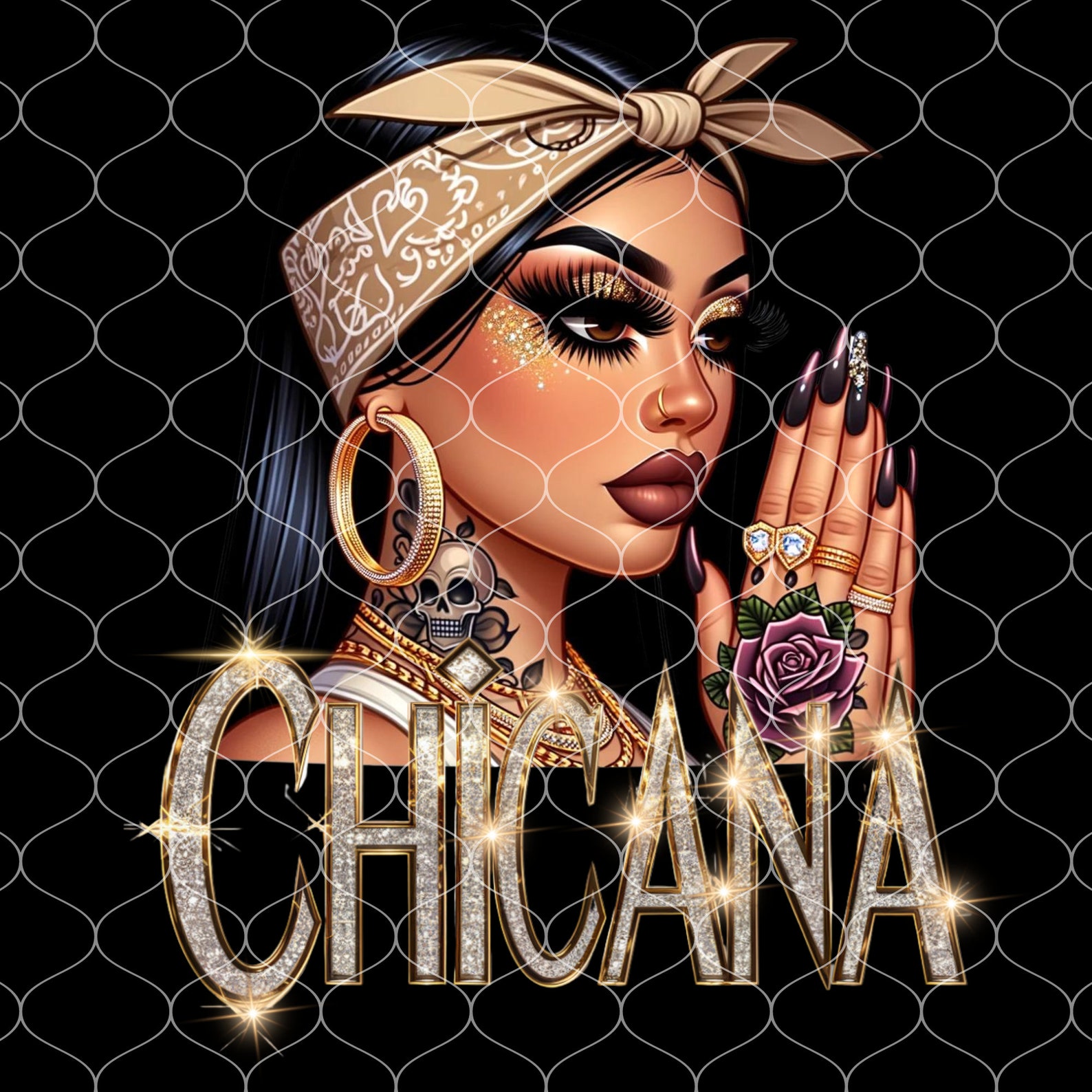 Chicana Clipart, TRANSPARENT PNG, Chicano Woman Png, Latina Woman Png ...