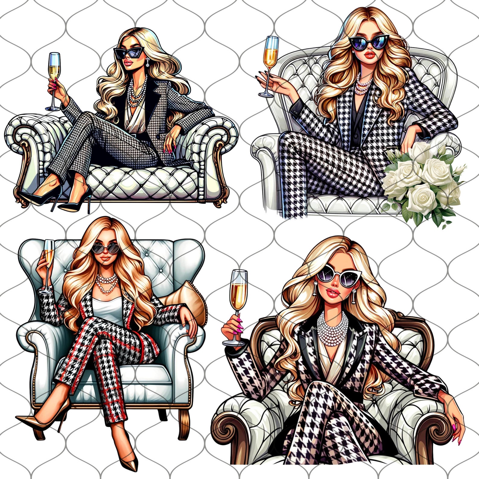 Fashion Girl Clipart, 26 PNG, Glam Girl Png, Fashionista Clipart ...