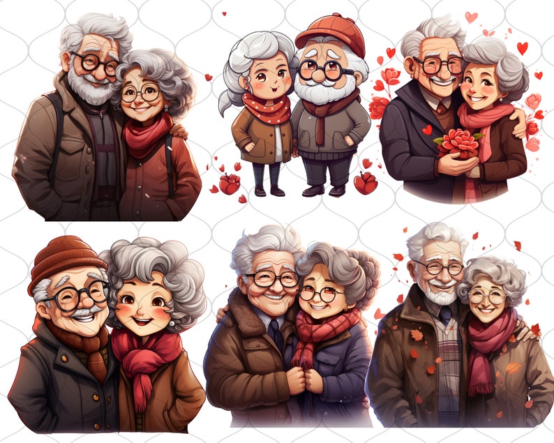 Grandparents Clipart,33 PNG, Grandpa Clipart, Grandmother Clipart ...