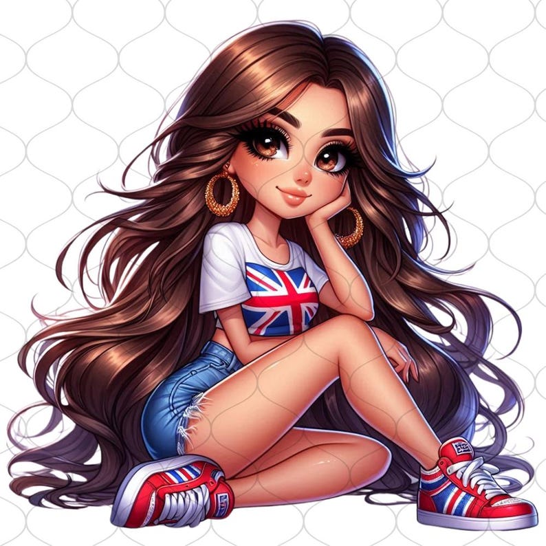 25 Gorgeous Chibi British Brown Hair Girl Png, Chibi Girl Png, Chibi ...