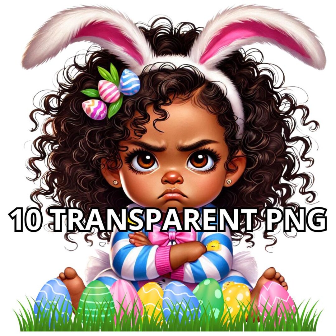 Funny Easter Png, 10 TRANSPARENT PNG, Grumpy Easter Baby Girl Png ...