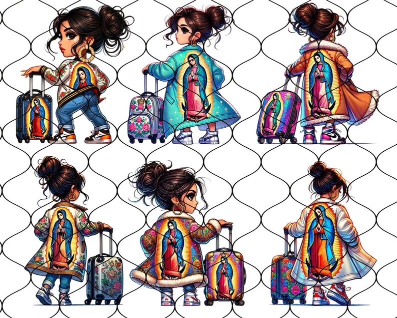 Chibi Travel Latina Girl, 26 PNG, Travel Girl Clipart, Girls Trip ...