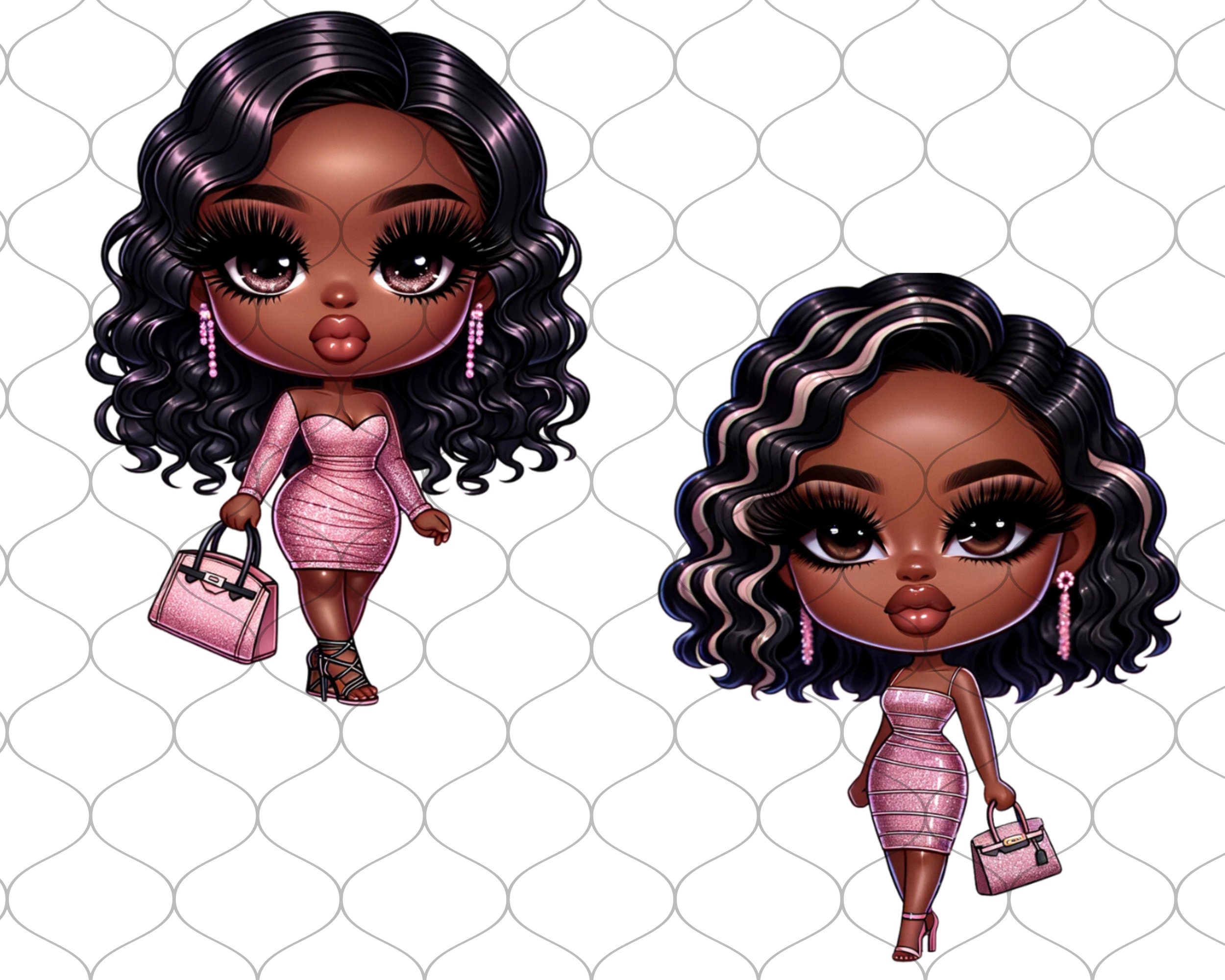 Chibi Pink Lady Boss, 22 PNG, Girl Boss Clipart, Lady Boss Clipart ...