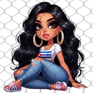 20 Hot Black Hair Latina *cuba*, Gorgeous Cuban Girl Png, Cuba Png ...