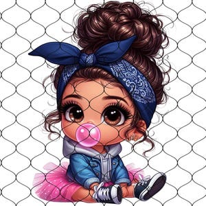 Chibi Super Cute Latina Baby Girl, 20 PNG, Latina Princess Clipart ...