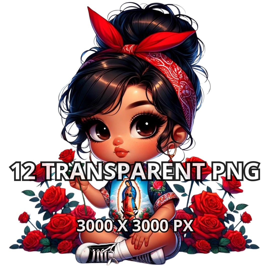 Chibi Cute Latina Baby Girl Png, 12 Png, Latina Princess Clipart ...