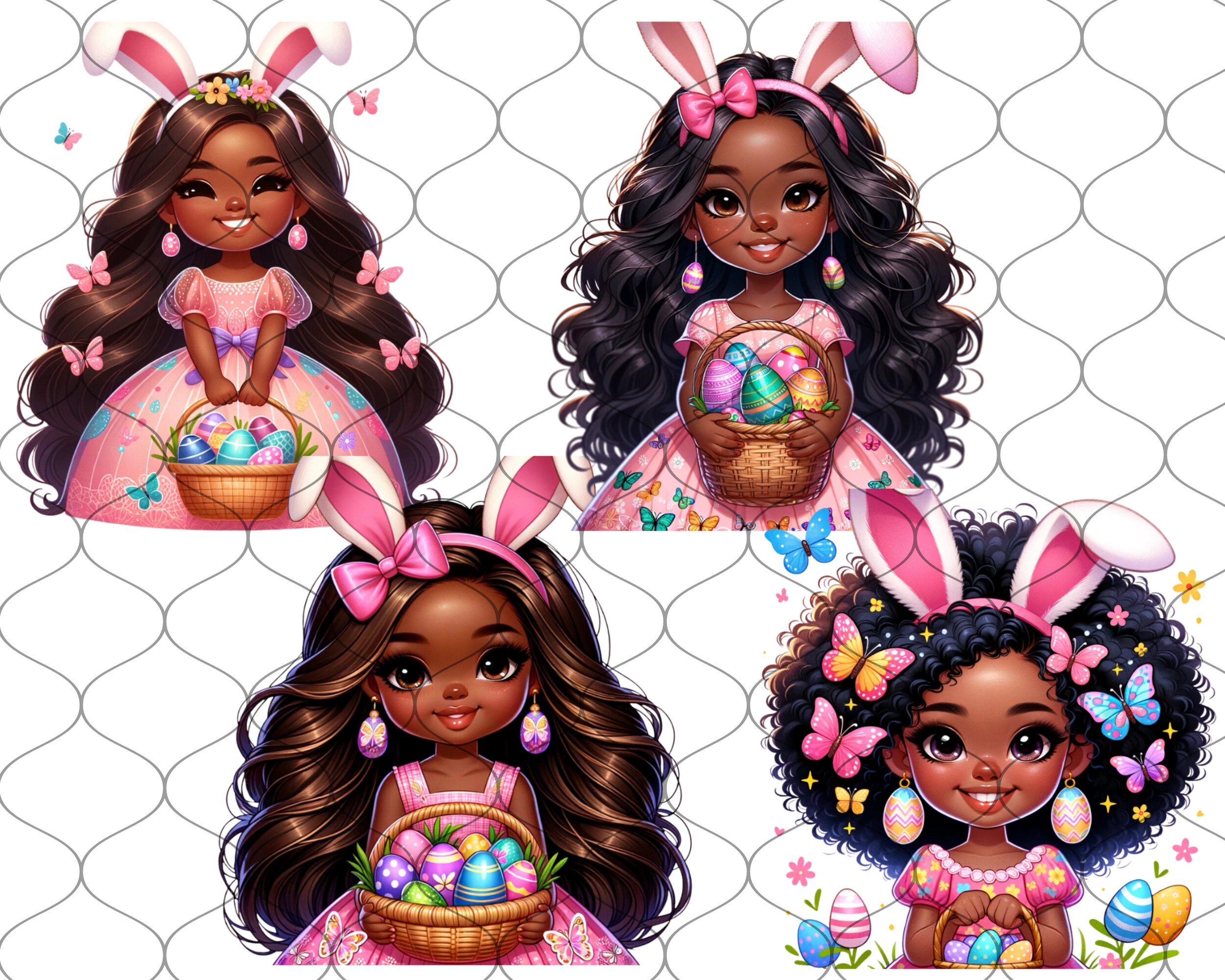 Easter Cute Black Girl Png, 26 PNG, Easter Clipart, Black Girl Clipart ...