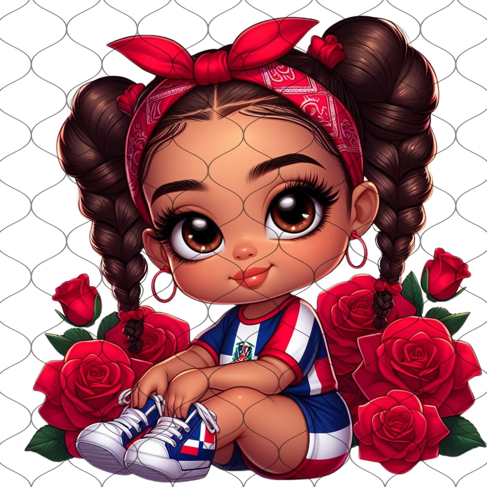 Chibi Cute Dominican Baby Girl Png, 15 Png, Dominican Republic, Chibi ...