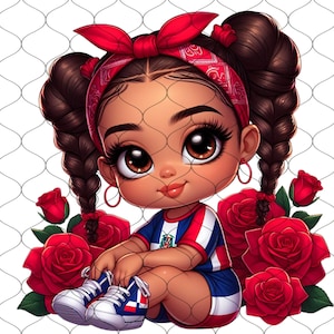 Chibi Cute Dominican Baby Girl Png, 15 Png, Dominican Republic, Chibi ...