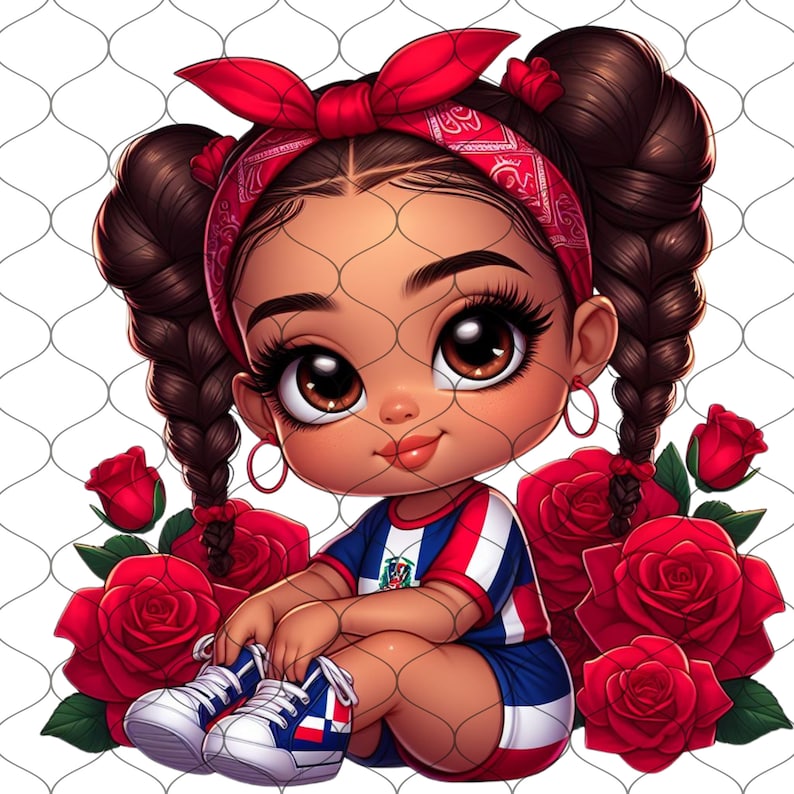 Chibi Cute Dominican Baby Girl Png, 15 Png, Dominican Republic, Chibi ...