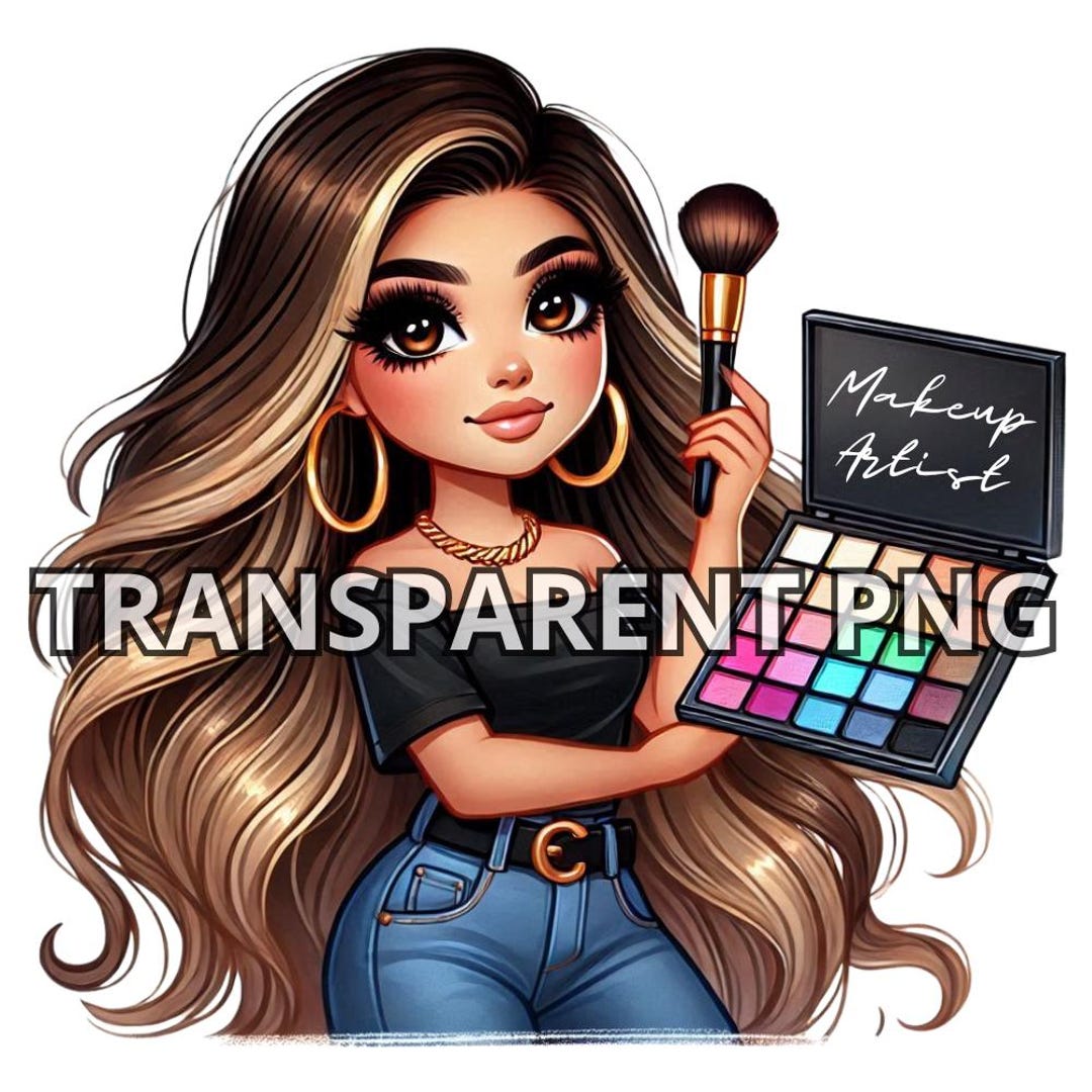 Gorgeous Chibi Makeup Artist, TRANSPARENT PNG, Makeup Artist Png ...
