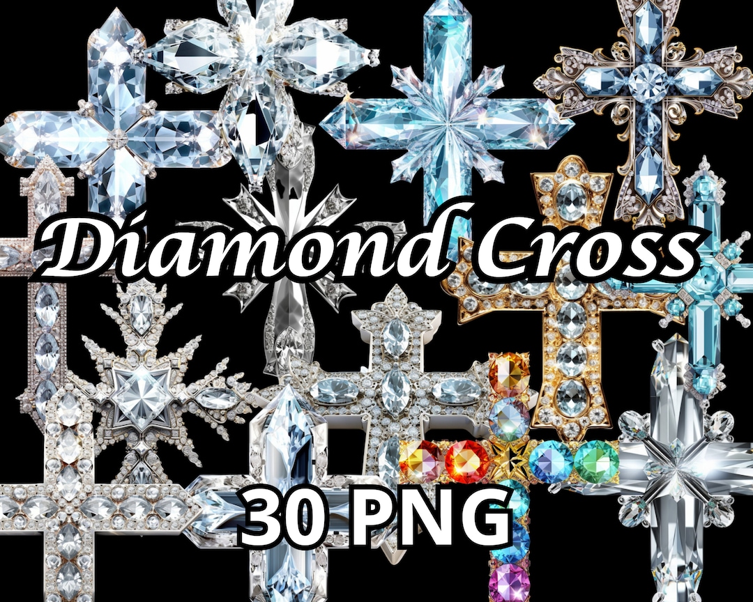 Diamond Cross, 30 Png, Cross Clipart, Christian Cross Clipart, Cross ...