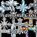 Diamond Cross, 30 Png, Cross Clipart, Christian Cross Clipart, Cross ...