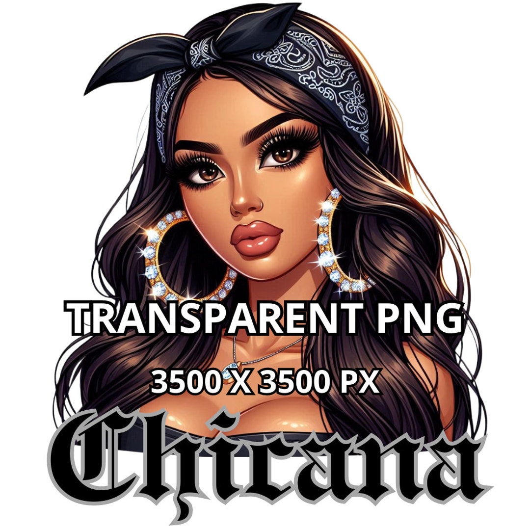Chicana Clipart, TRANSPARENT PNG, Chicano Woman Png, Latina Woman Png ...