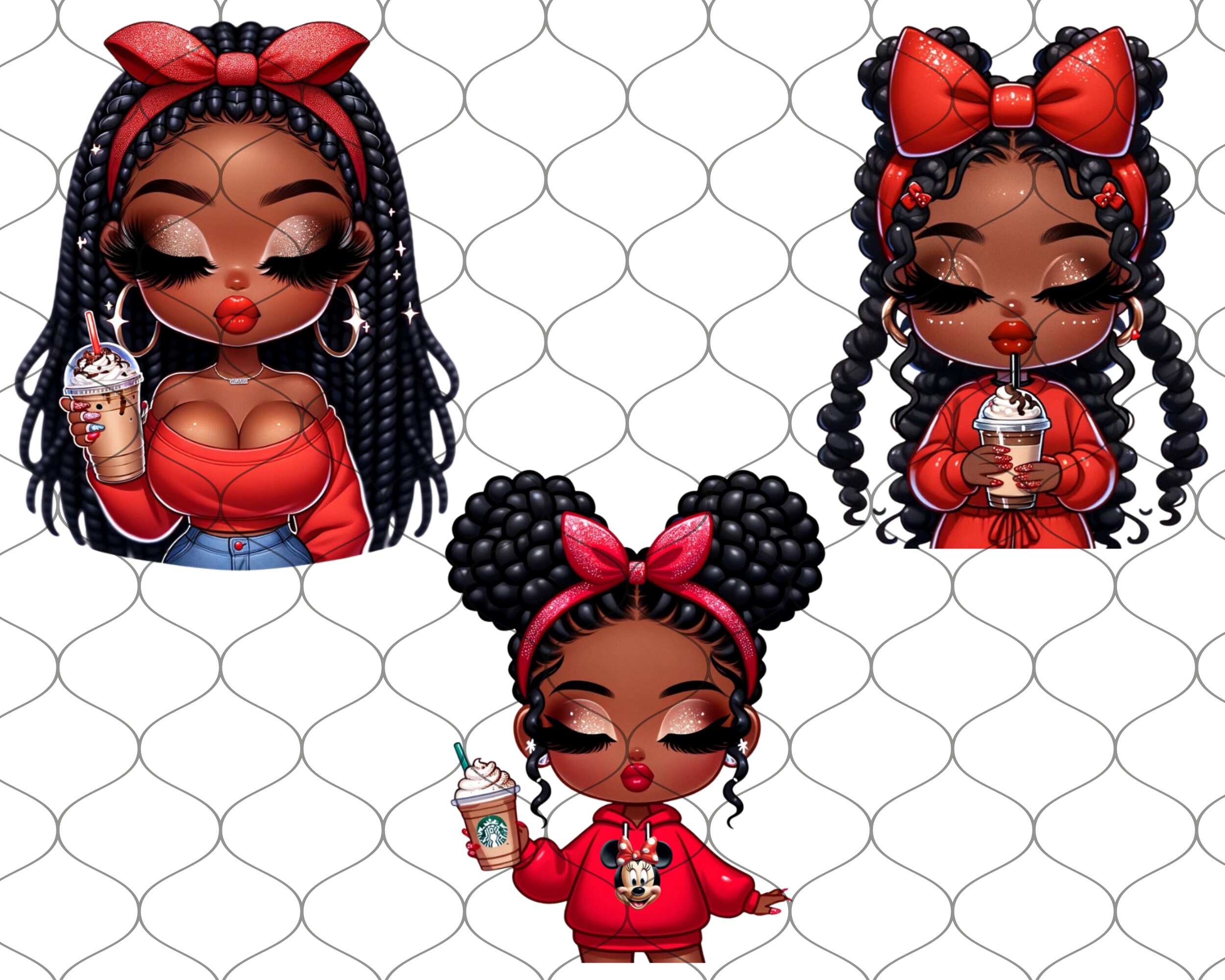 Chibi Boujee Girl, 20 PNG, Girl Boss Clipart, Lady Boss Clipart, Black ...