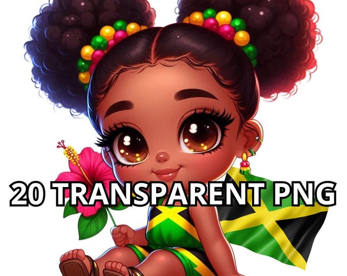 Jamaica PNG Bundle, Jamaican Girl Sublimation, Independence Day Png ...
