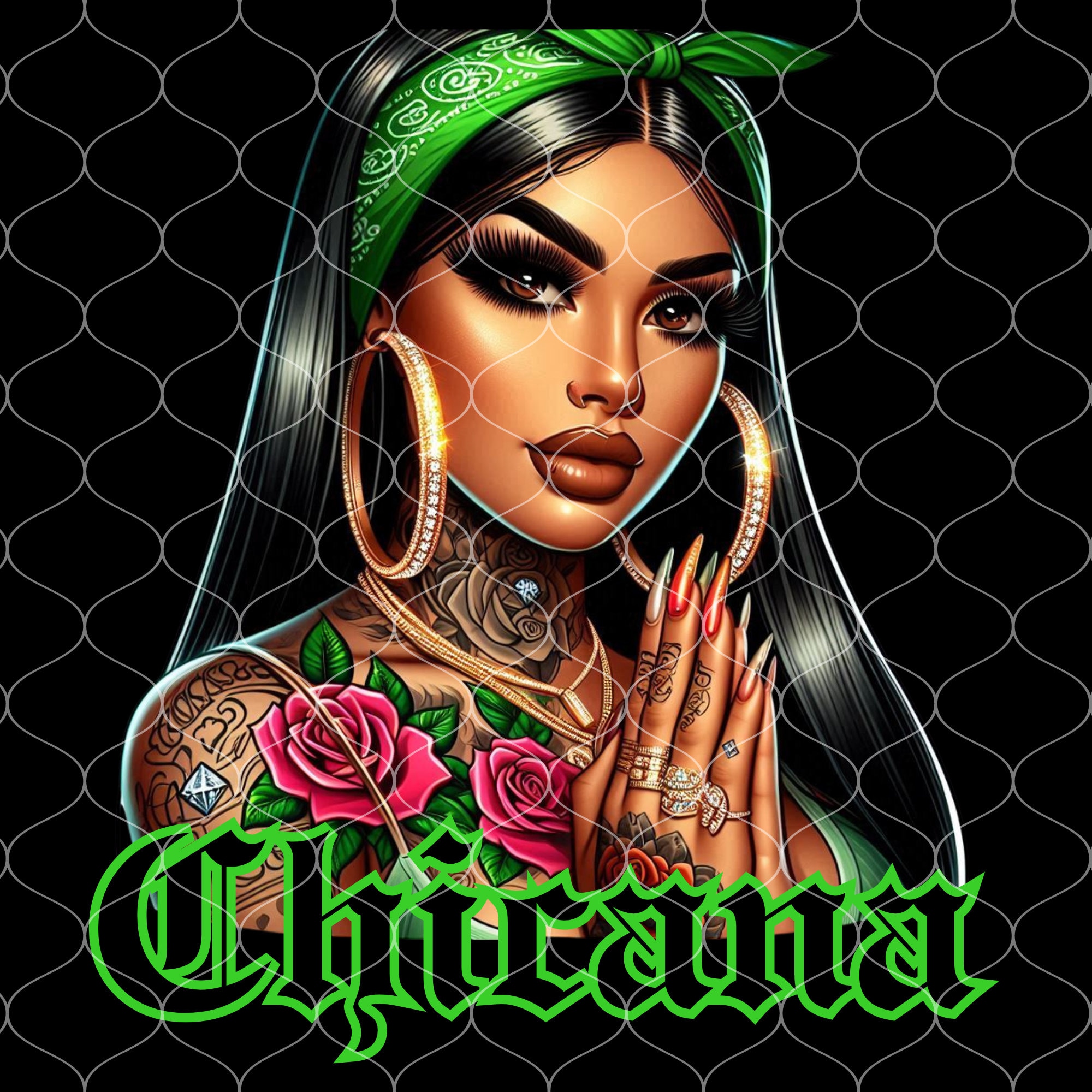 Chicana Clipart, TRANSPARENT PNG, Chicano Woman Png, Latina Woman Png ...