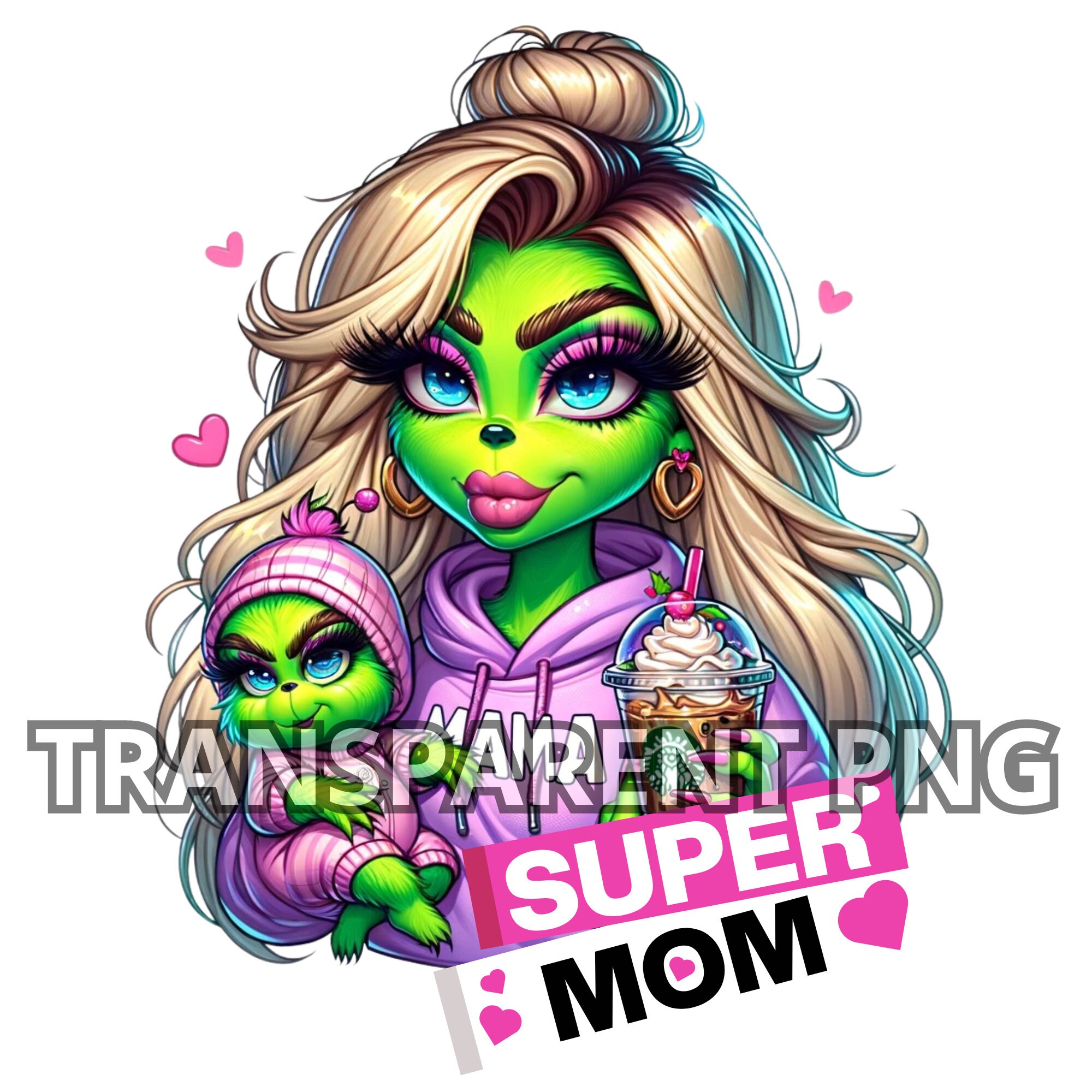 Grinch Mama Png, TRANSPARENT PNG, Mama Grinch Png, Lady Grinch Png ...