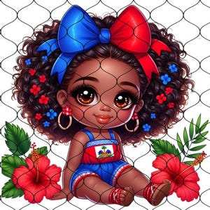 Chibi Cute Haitian Baby Girl Png,20 Png, Haitian Png, Haitian Baby Girl ...