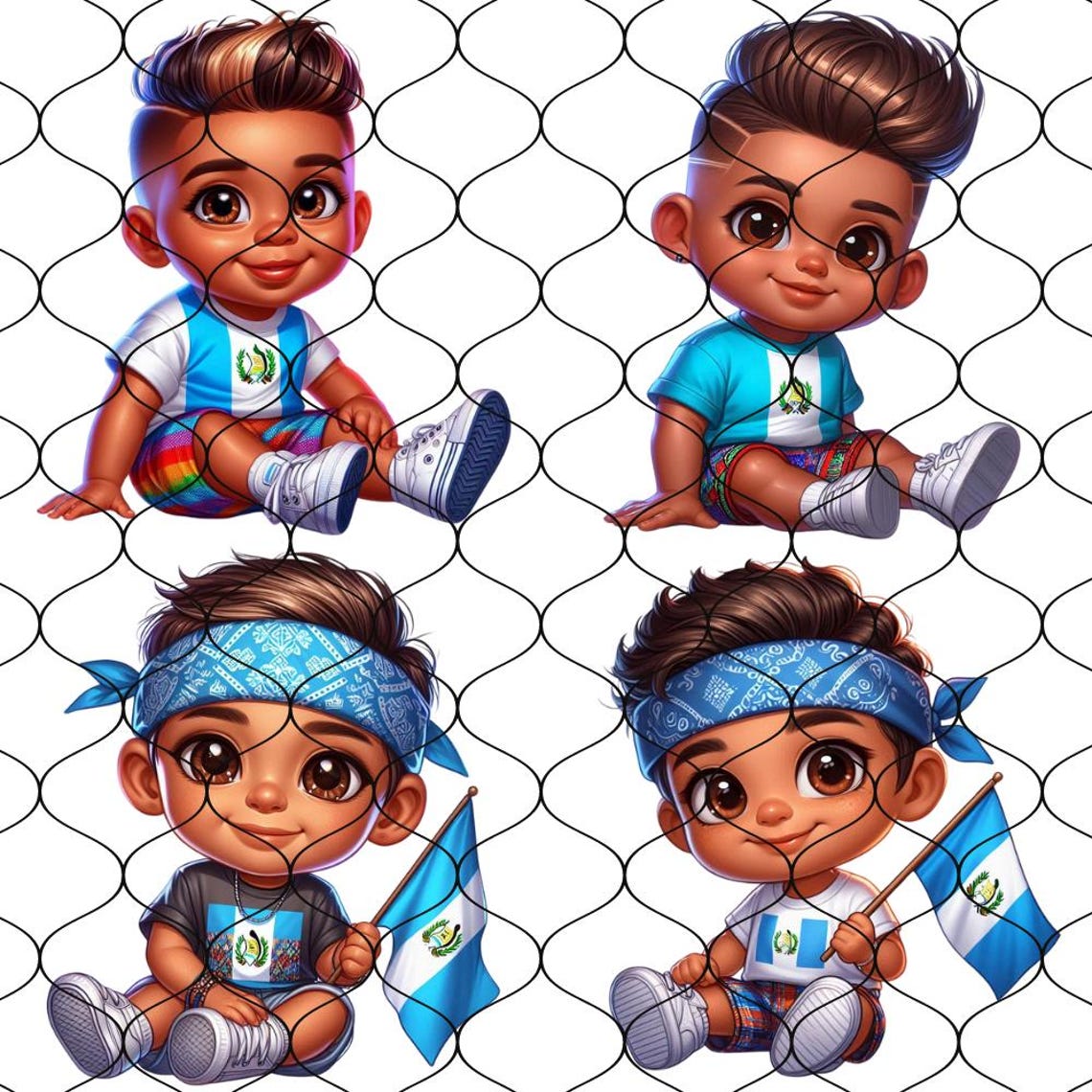 35 Chibi Cute Guatemalan Baby Boy Clipart, Guatemalan Boy Png ...
