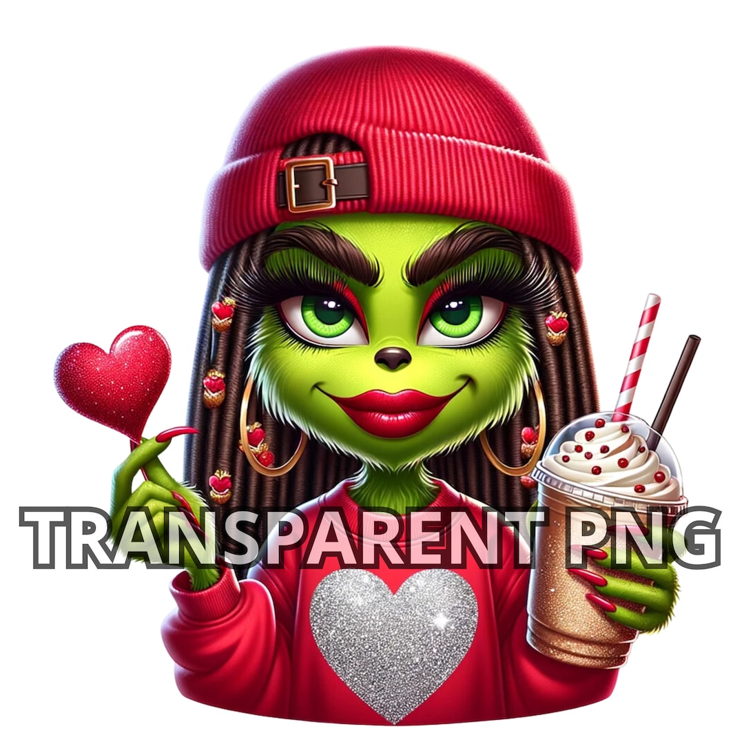 African American Valentines Grinch Girl, Bougie Girl Grinch, Boujee ...